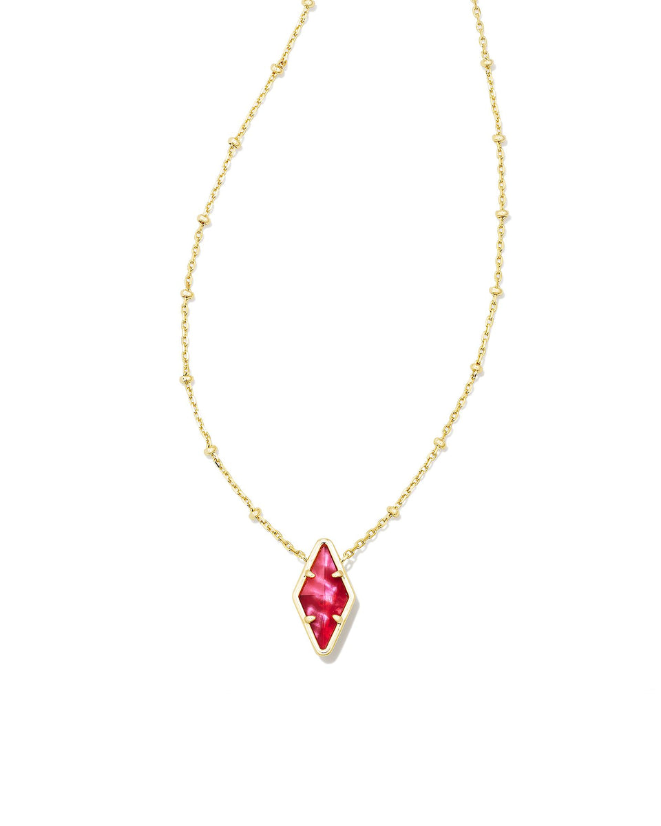 Kinsley Necklace Gold in Raspberry Illusion | Sweet Southern Charm