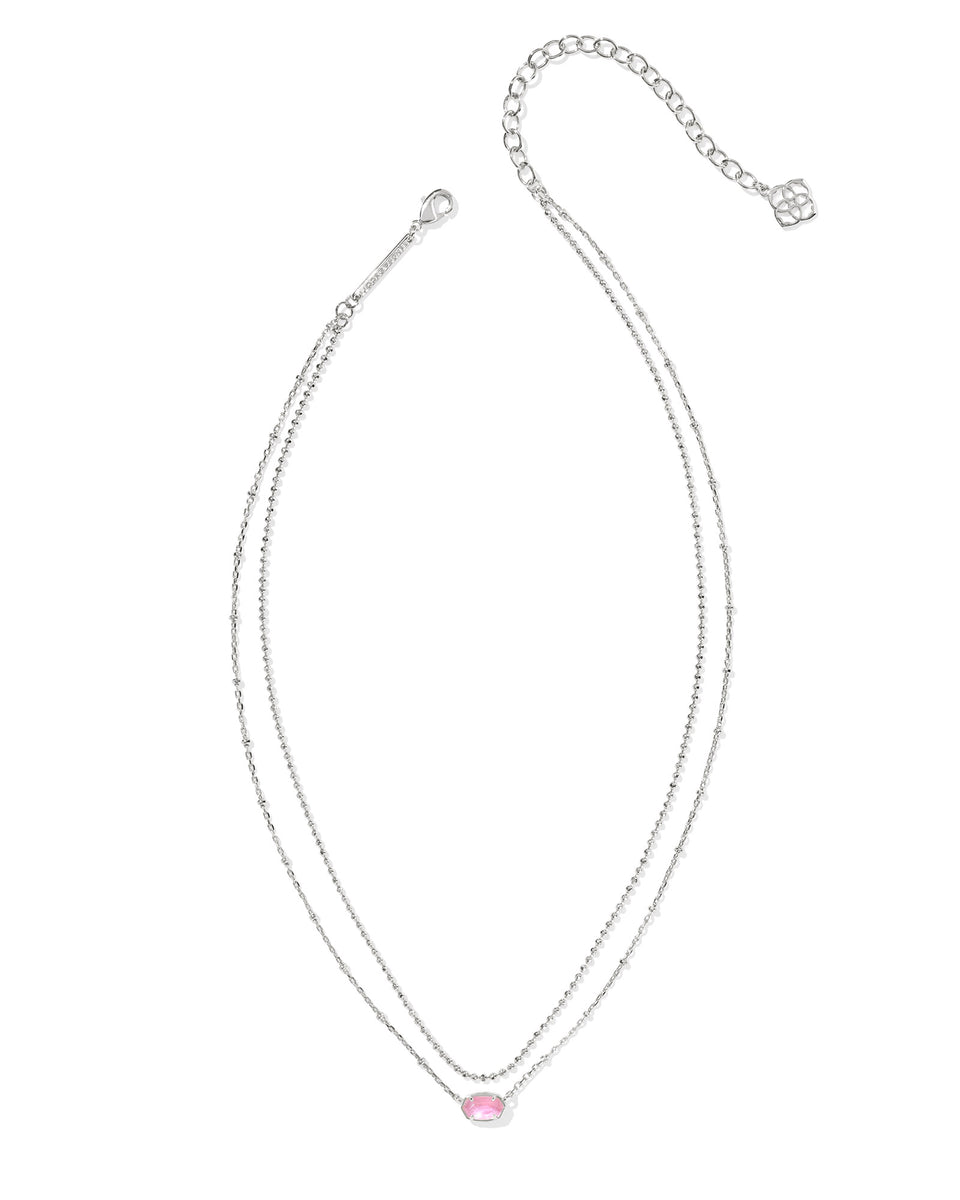 Kendra Scott | Emilie Silver Multi Strand Necklace in Azalea Illusion ...