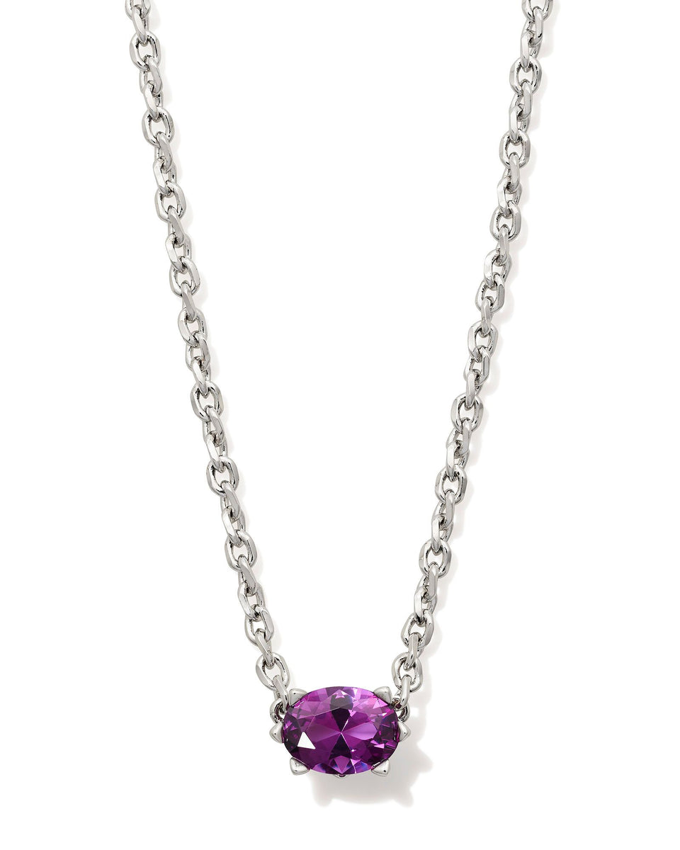 Cailin Necklace Silver in Purple Crystal | Sweet Southern Charm